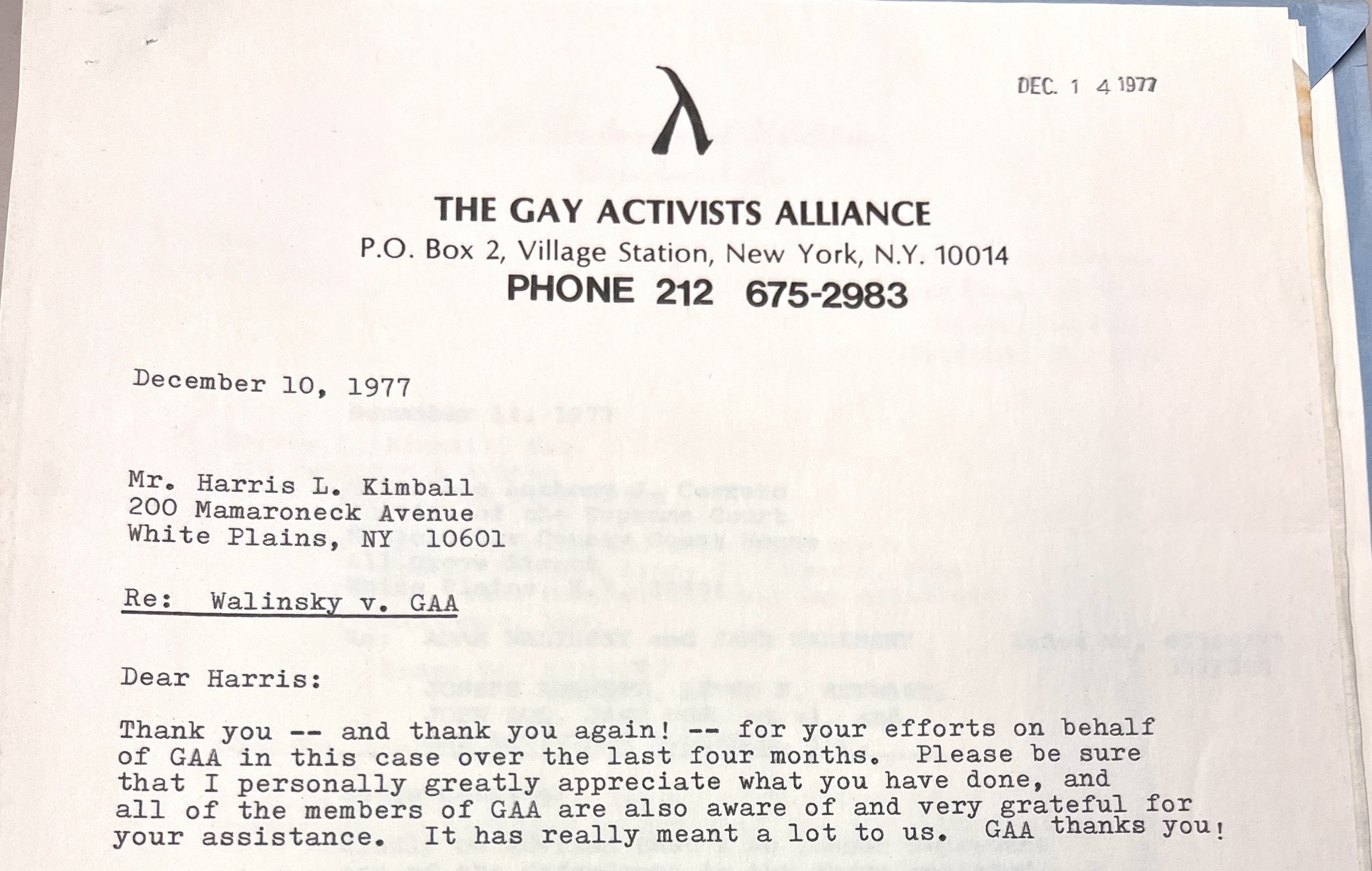 Harris L. Kimball – The Westchester LGBTQ+ History Project